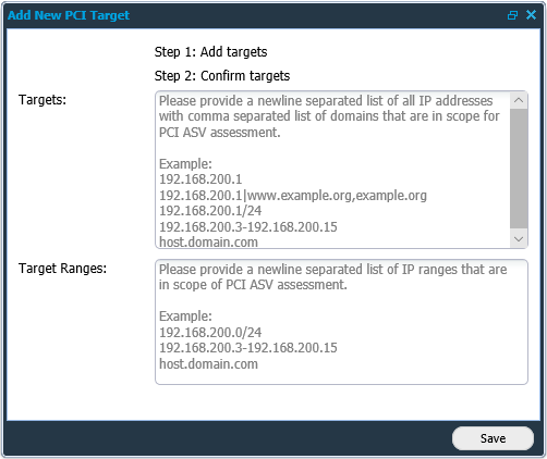 Performing a PCI DSS Scan