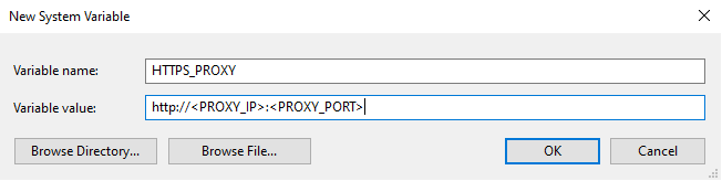 Setting Up an Agent Using System Proxy